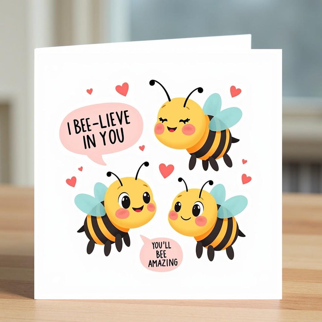 Good Luck Card | Motivation | Bee - Etsy