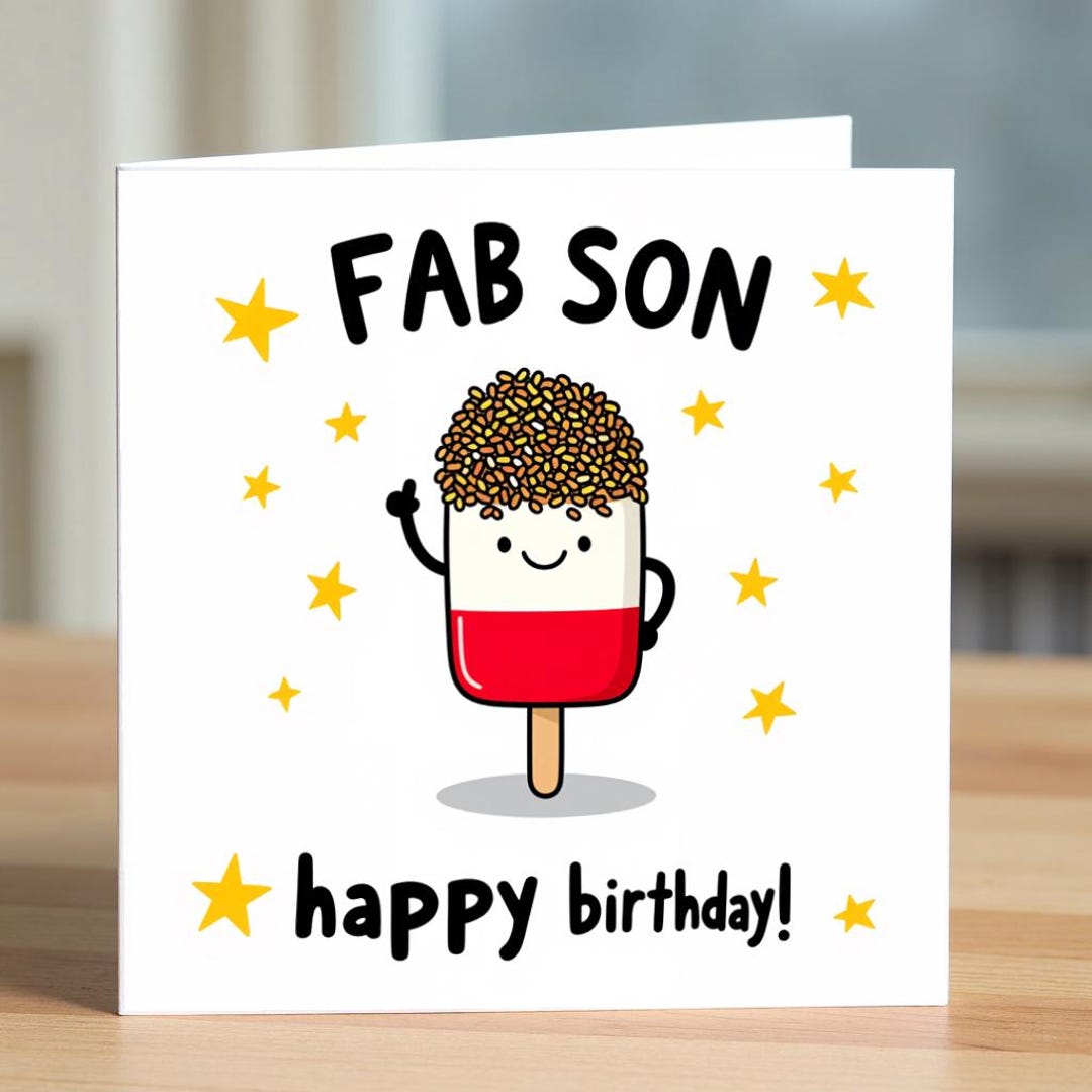 Fab Son Happy Birthday: Son Birthday Card, Funny Son Birthday Card ...