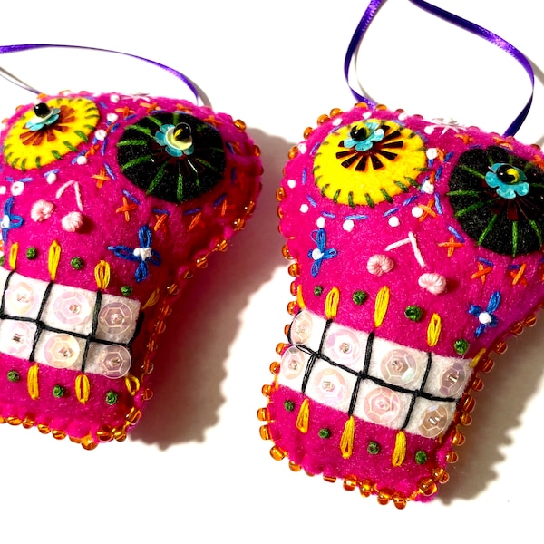 Sugar Skull Ornament - Etsy