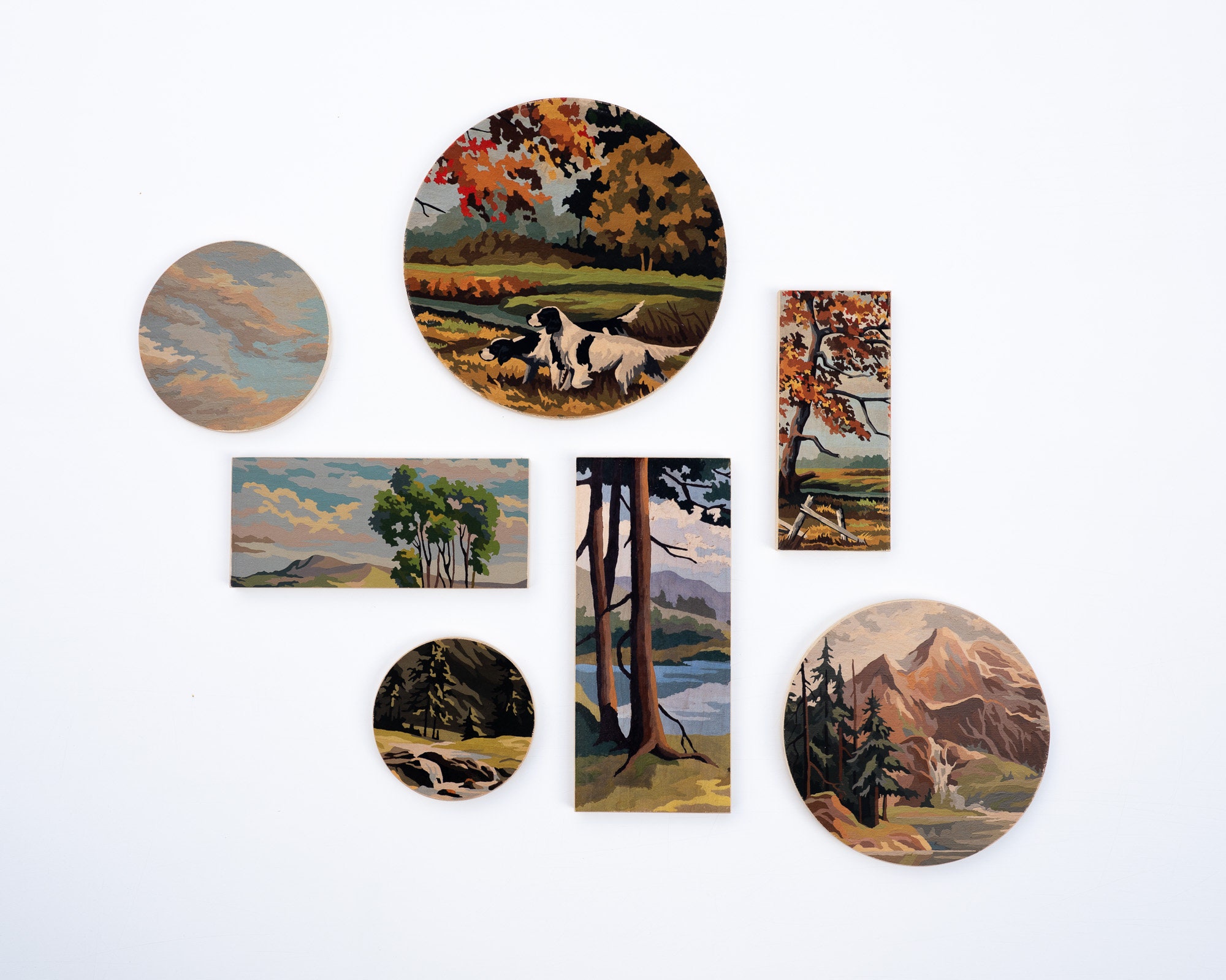 Paint by Number Style FINISHED Art Block 'treetop | Etsy