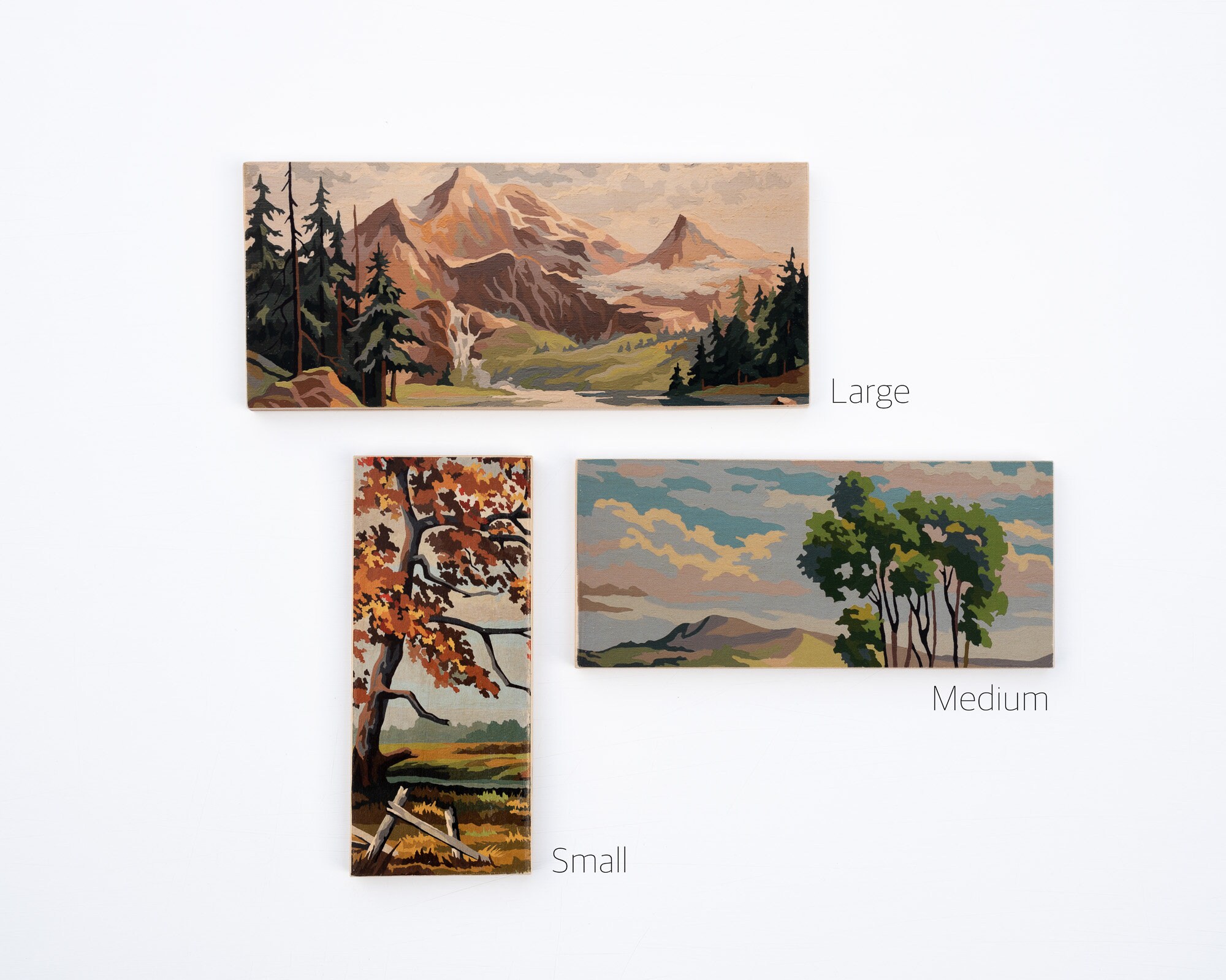 Paint by Number Style FINISHED Art Block 'treetop | Etsy