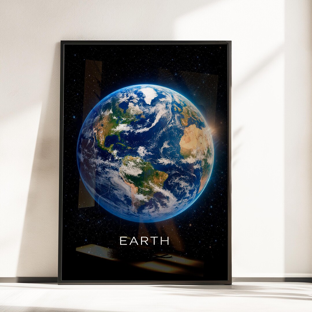 Earth Planet Wall Art, Space Science Poster for STEM Classroom Decor - Etsy