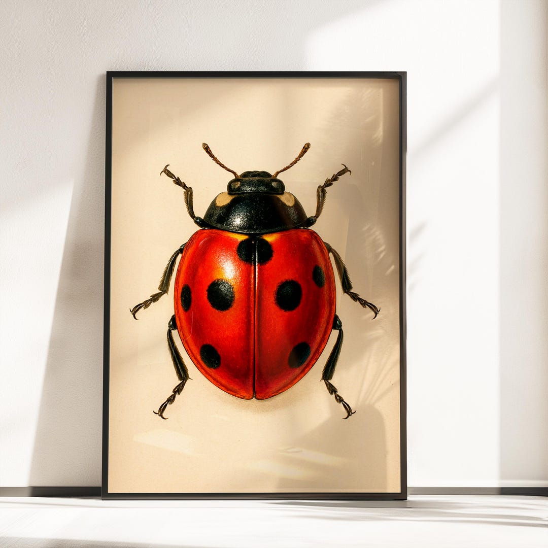 Vintage Ladybug Print: Natural History Wall Art (digital Download) - Etsy