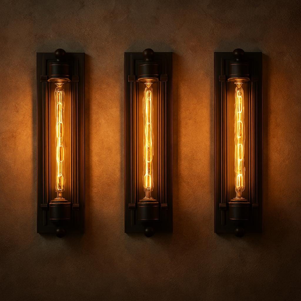 Industrial Edison Wall Sconce: Matte Black Loft Style Tube Light - Etsy
