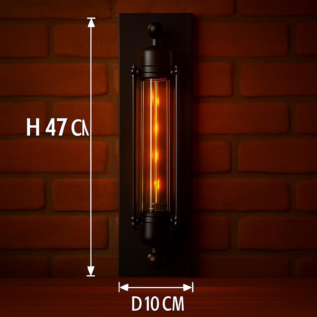 Industrial Edison Wall Sconce: Matte Black Loft Style Tube Light - Etsy