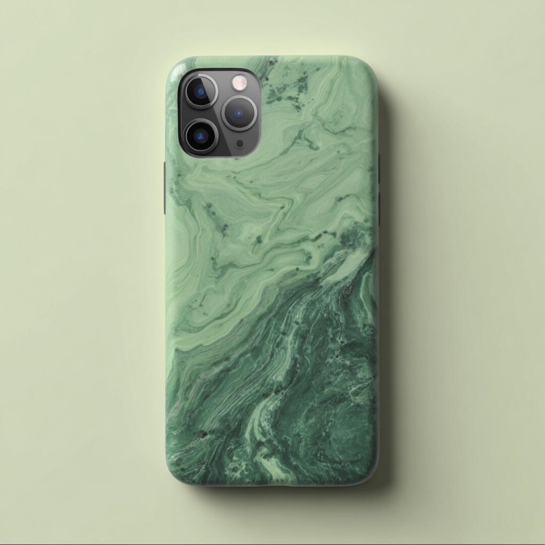 Stylish Marble-design Polycarbonate Phone Case With Card Holder ...