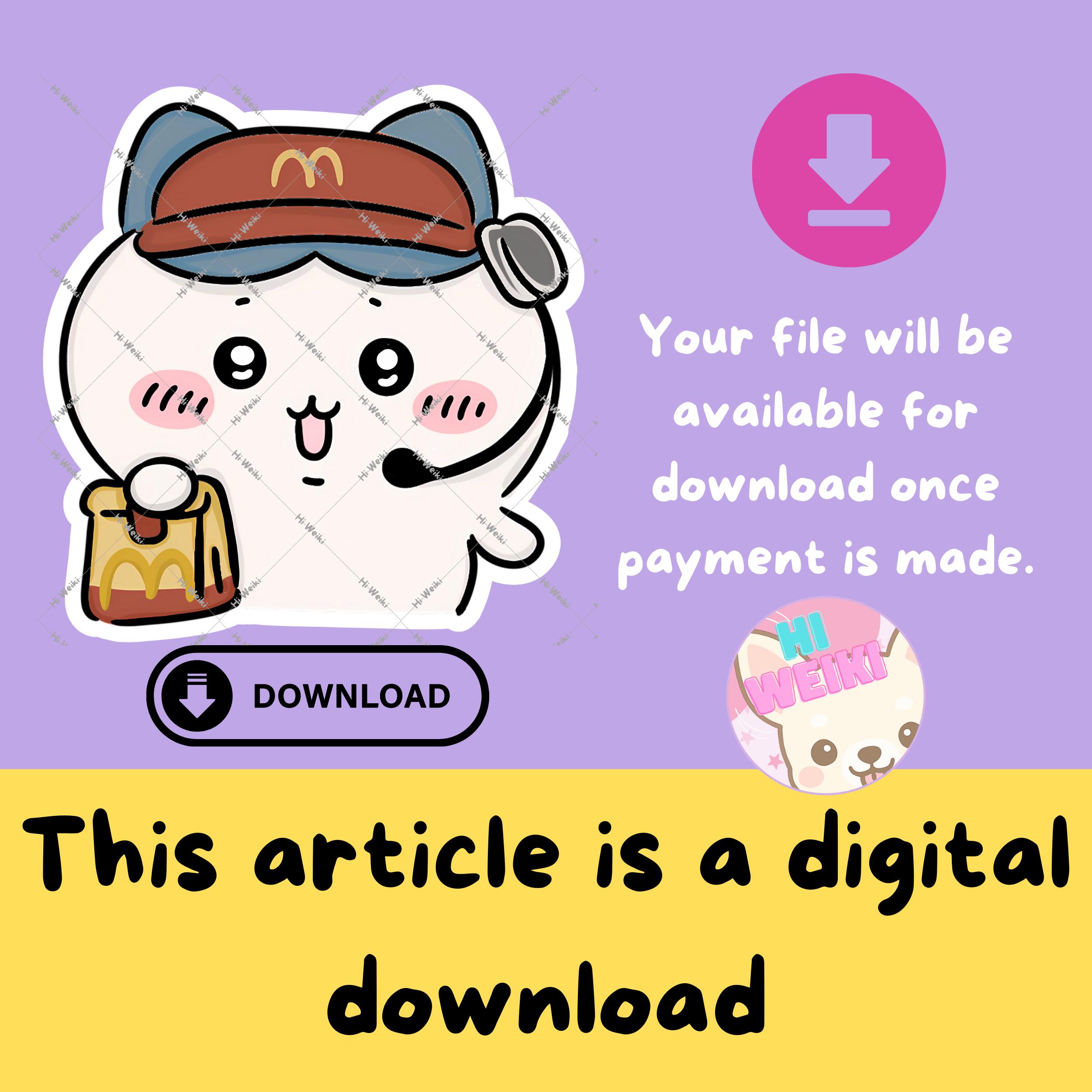 Chiikawa Kawaii Clipart 20 PNG | Digital Stickers | Cute Chibi ...