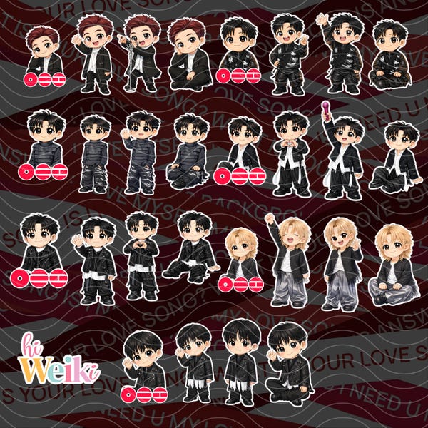 Bts Cartoon Digital - Etsy