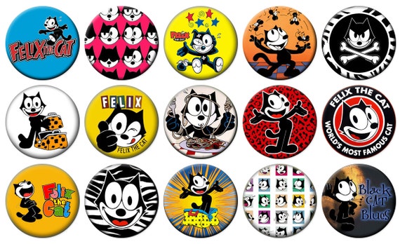 1 FELIX THE CAT Lot of 15 Buttons Pin Back Button - Etsy