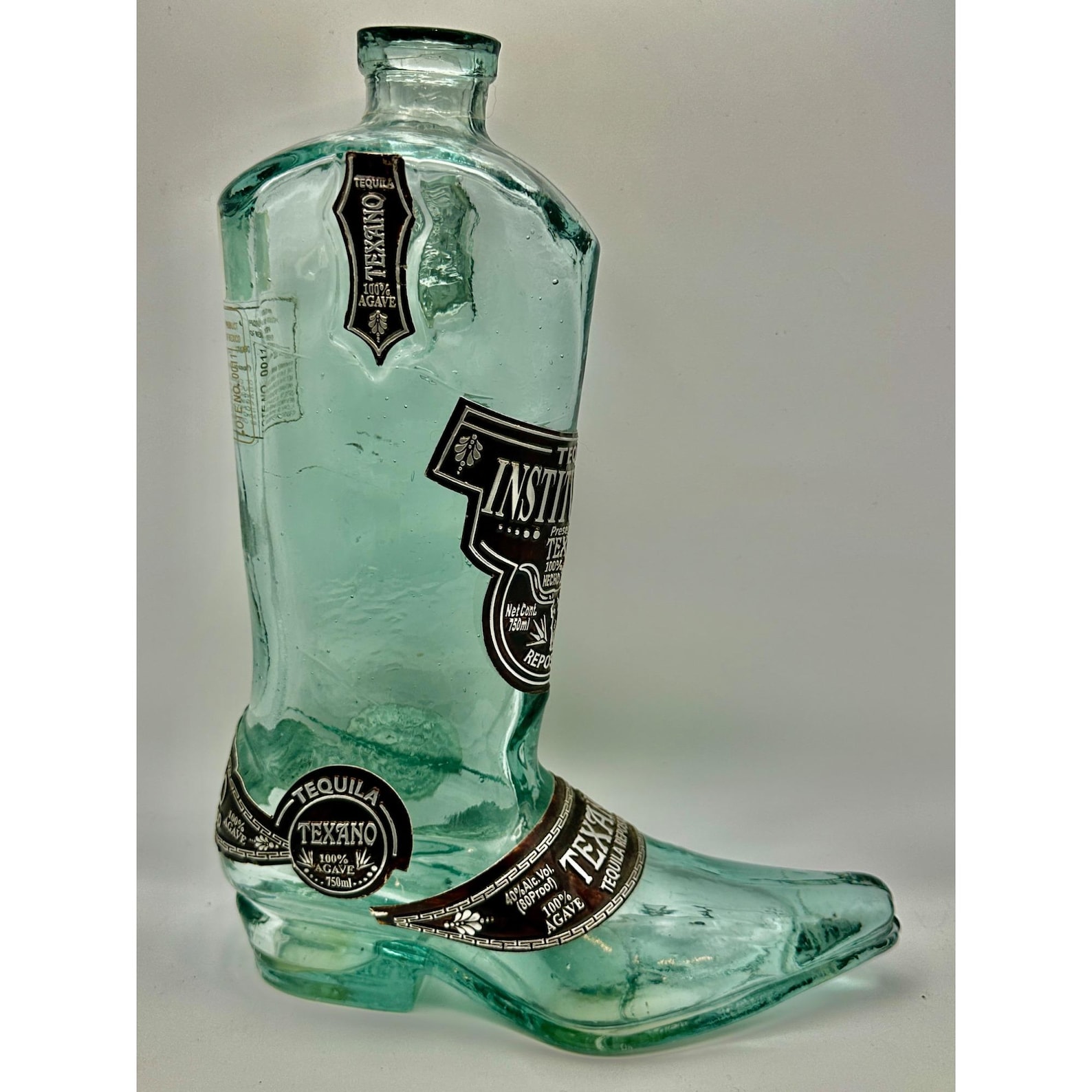Tequila Texano Reposado Cowboy Glass Boot Empty 750ml Bottle Only No ...