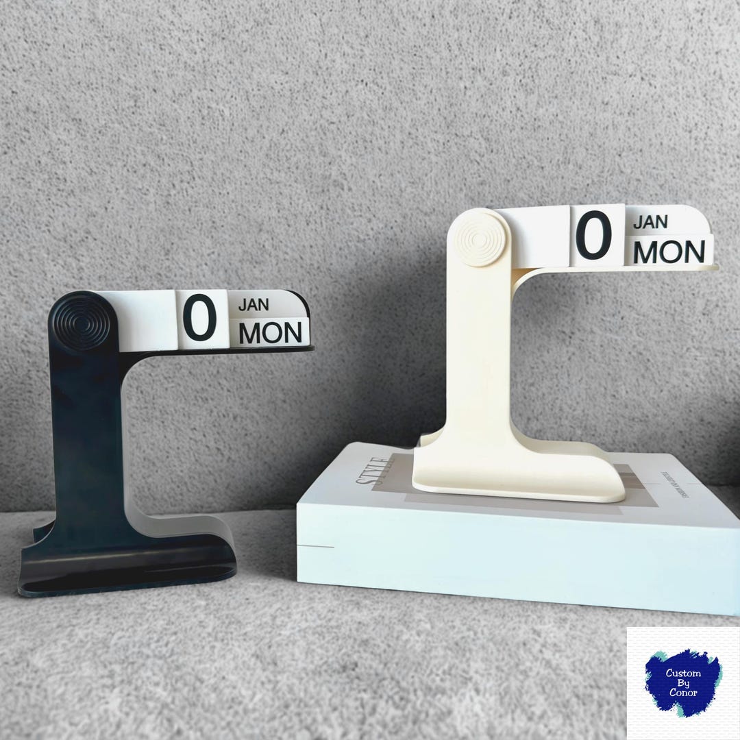 Modern Flip Desk Calendar • Perpetual Retro Date Display - Etsy