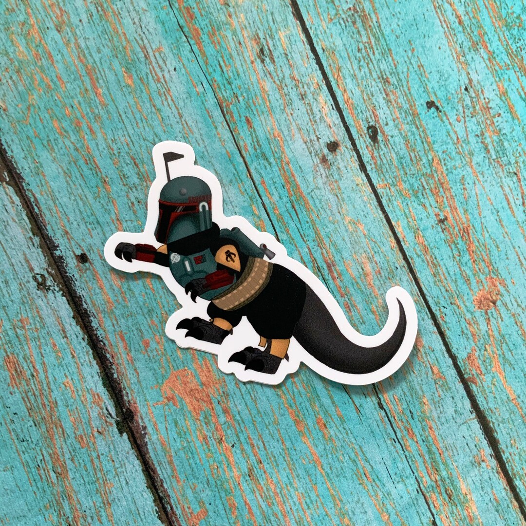 Boba Rex Vinyl Sticker - Star Wars Boba Fett T-rex Sticker - Etsy