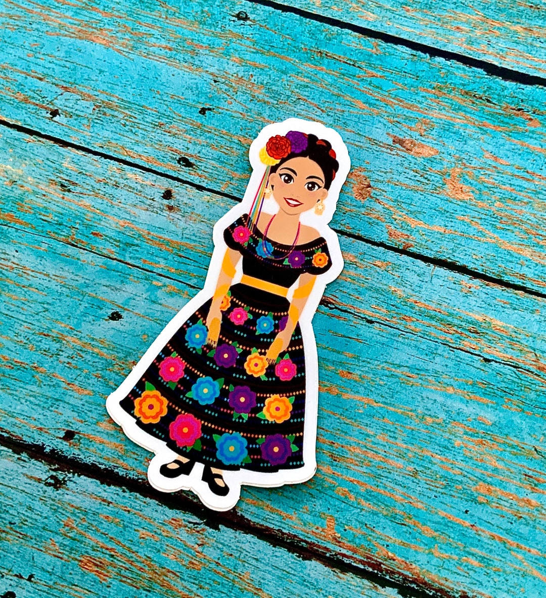 Chiapas Mexican Folklorico Latina Dancer Sticker - Etsy