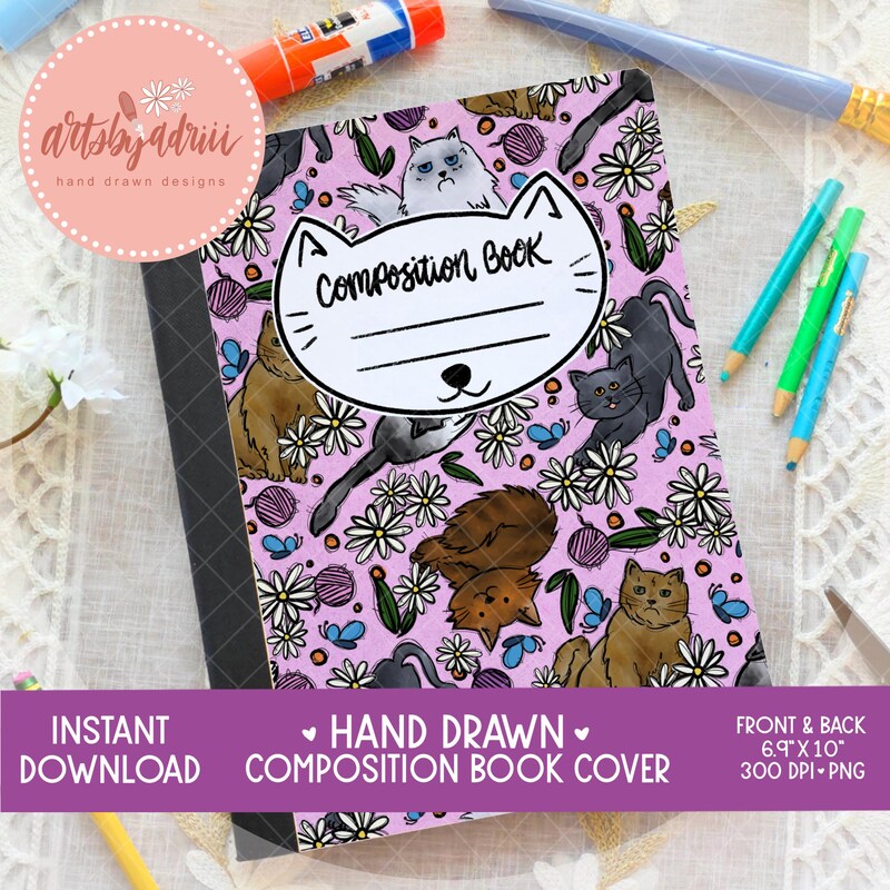 Hand Drawn Journal Cover - Etsy