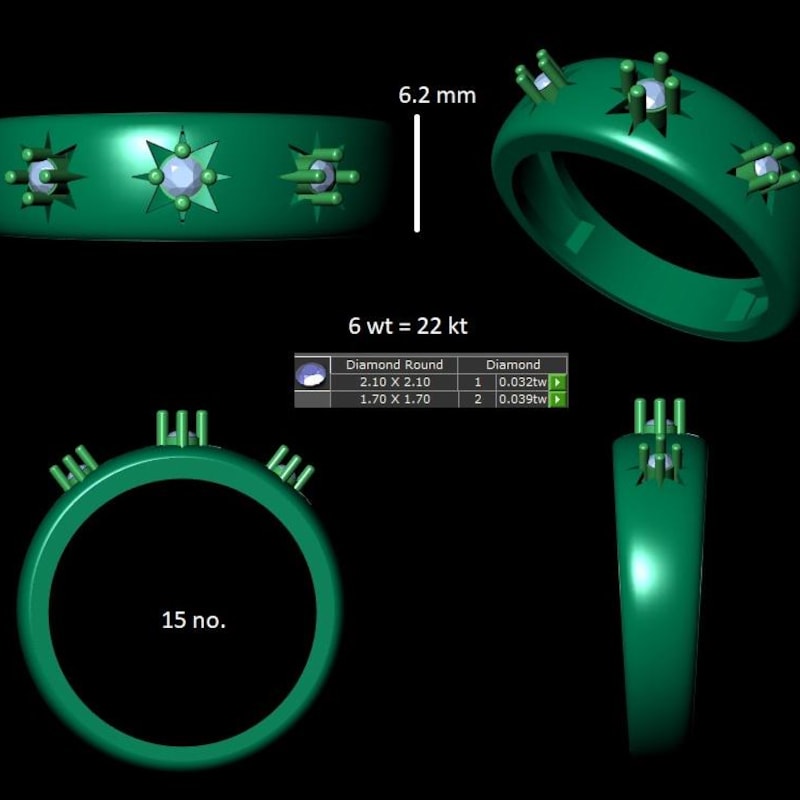Diamond Pendant Cad - Etsy UK