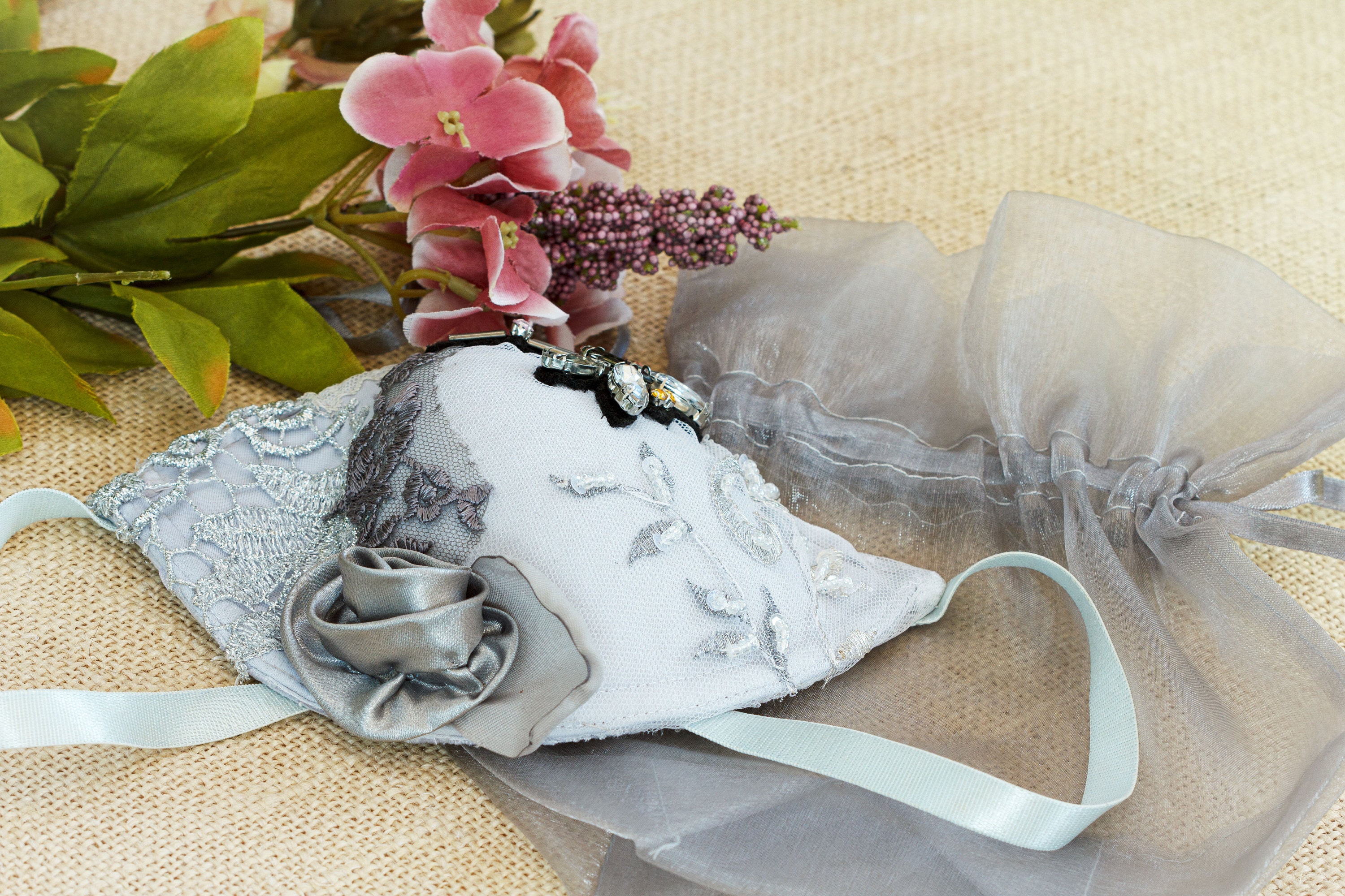 Face Mask Bra, Ultra Soft Satin Fabric Handmade, Dust Face Masks, Eco ...