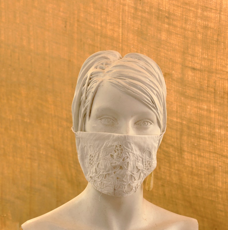 Eco-Friendly Upcycled Embroidered Art Face Mask Protection | Etsy