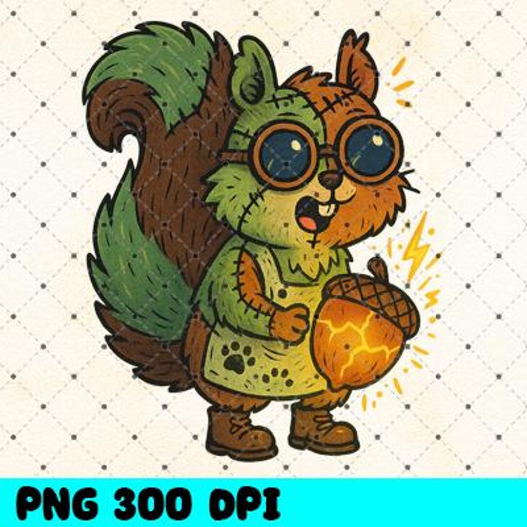 Halloween Frankenstein Animals PNG Set: Kawaii Monster Clipart (digital ...
