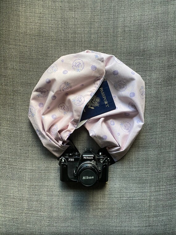 The Original Camera Scarf With Pocket Reversible Purple and - Etsy