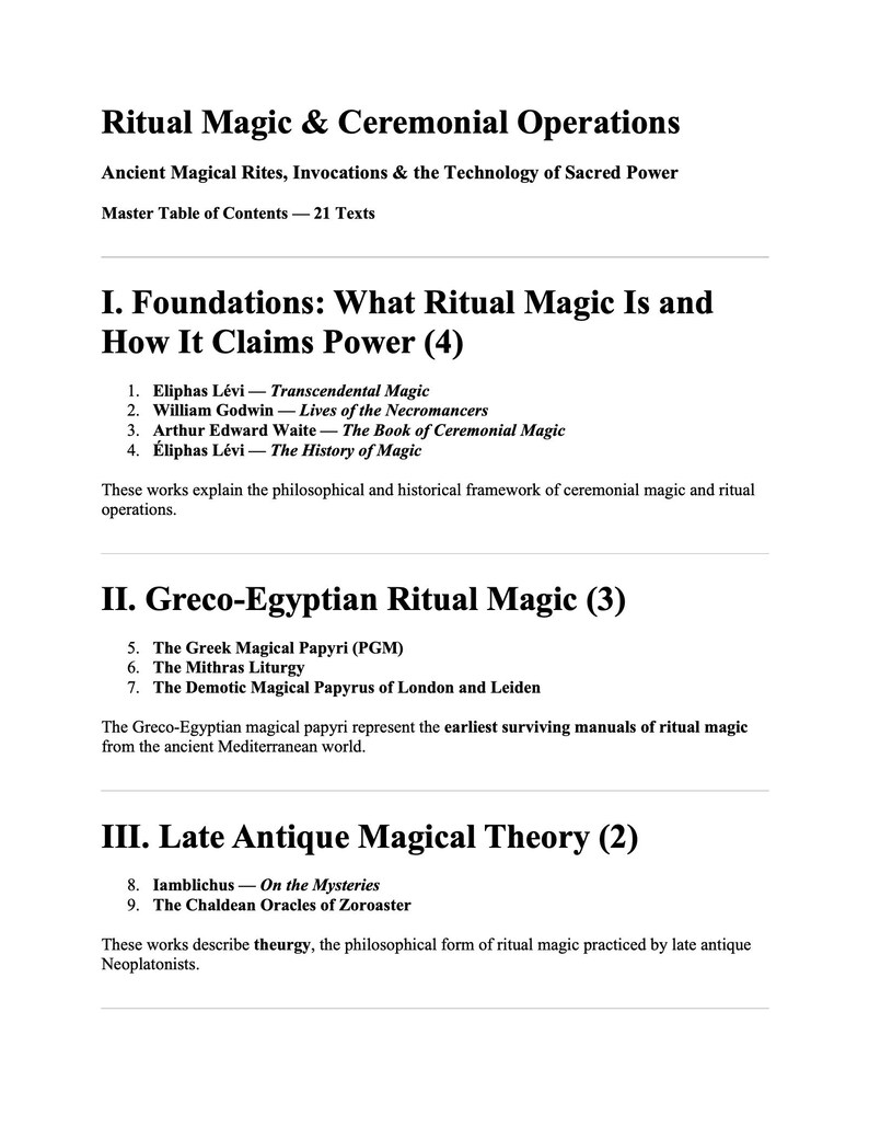 Ritual Magic & Ceremonial Operations — Ancient Magical Rites, Grimoires ...