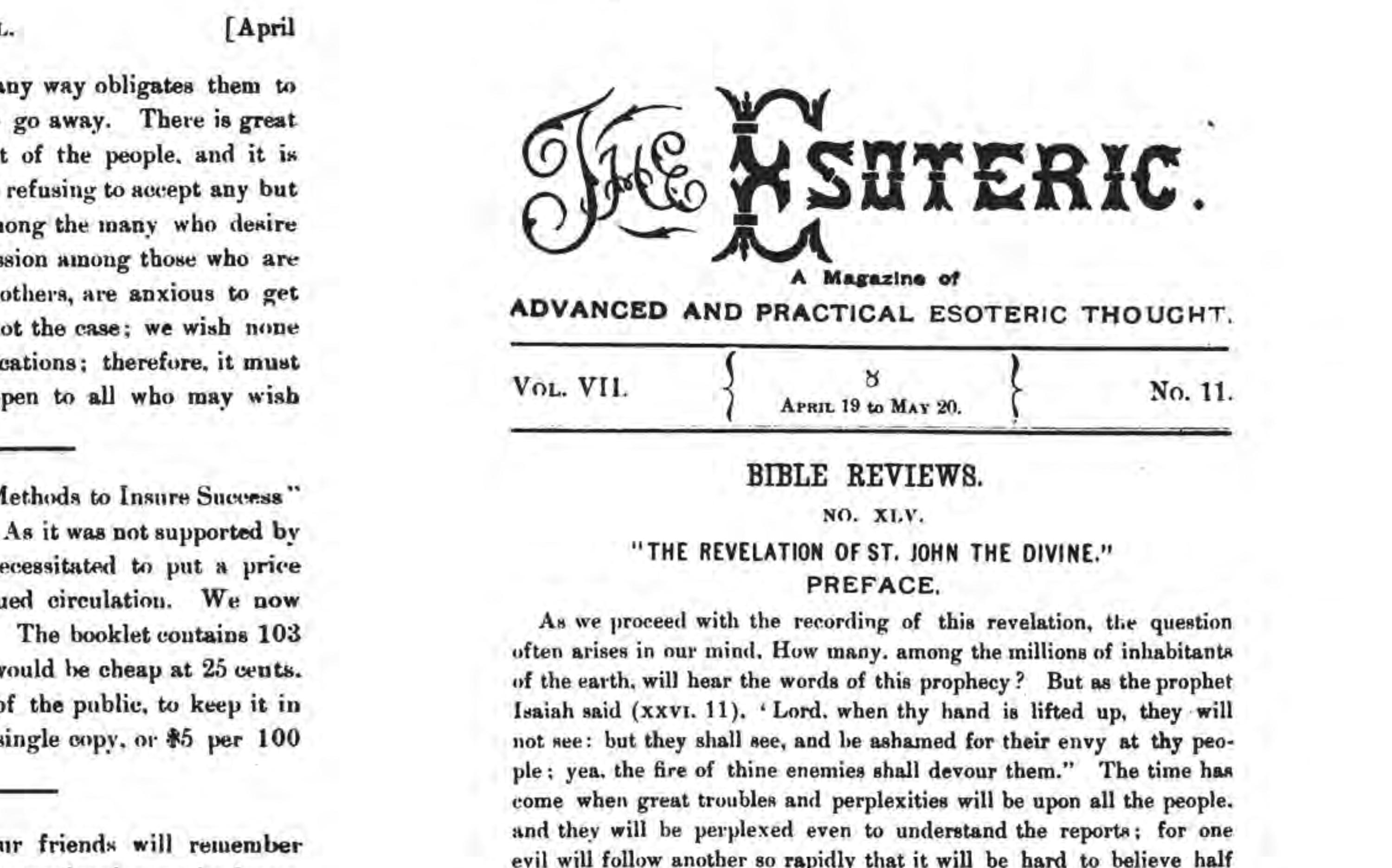 The Esoteric (1887–1899) Complete Digital Archive – 12 Volumes, 7,000 ...
