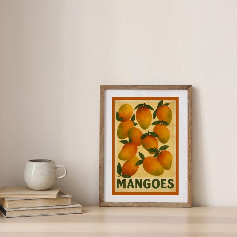 Vintage Mango Art Print: Retro Pakistani Kitchen Decor - Etsy