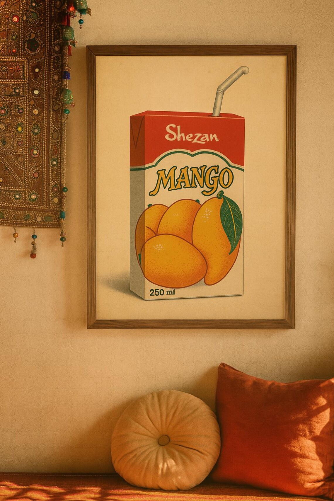 Shezan Mango Juice Box Art Print: Retro Desi Kitchen Decor (digital ...