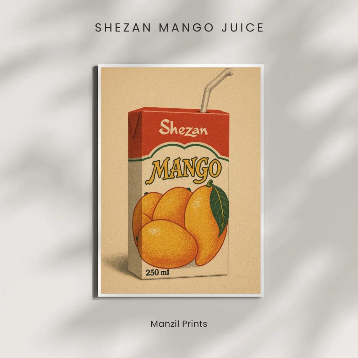 Shezan Mango Juice Box Art Print: Retro Desi Kitchen Decor (digital ...