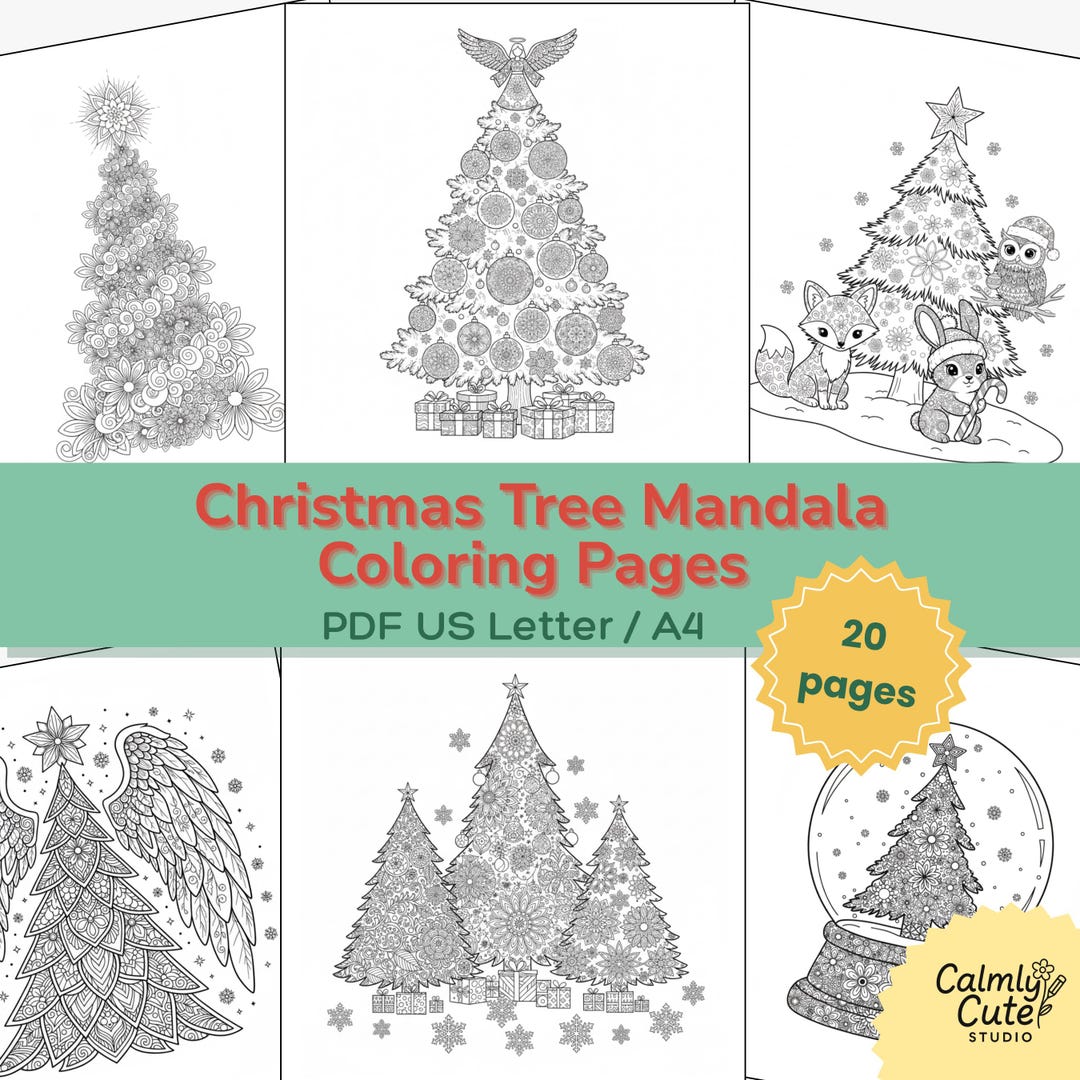 Weihnachtsbaum Mandala Ausmalbilder - 20 Elegante Urlaub Designs ...