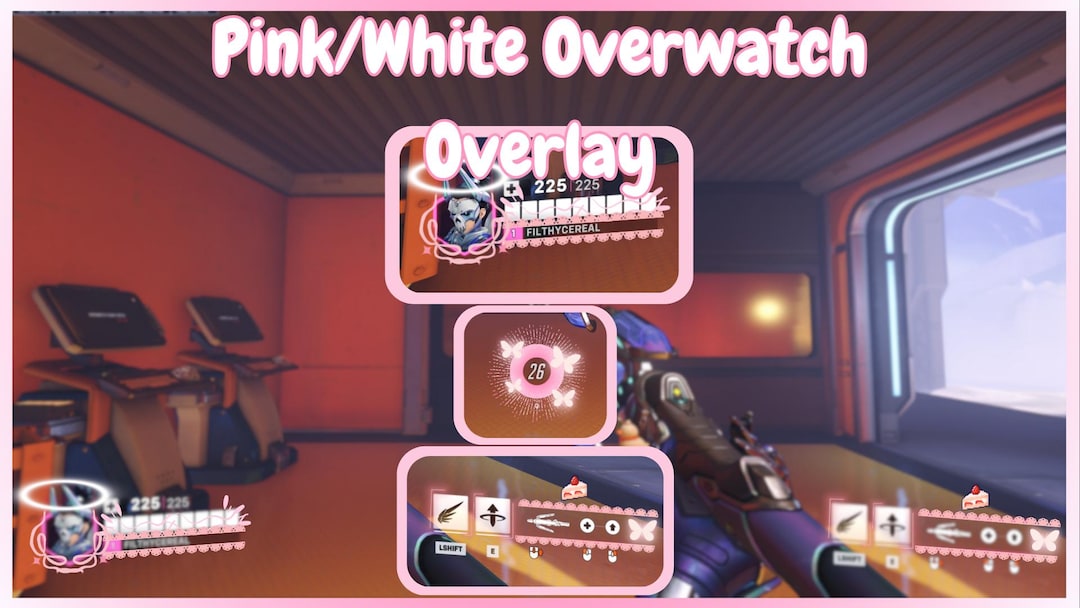 Pink & White Overwatch Stream Overlay | Cute Gamer Layout - Etsy