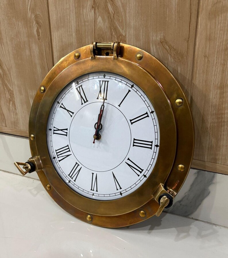 Handmade Brass Porthole Clock – Nautical Maritime Wall Decor - Etsy