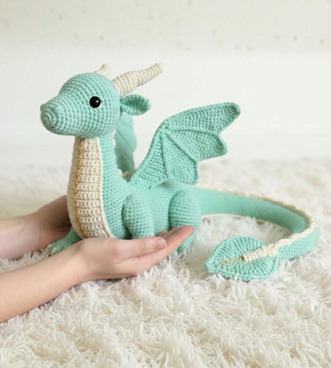 Fantasy Elemental Guardian Dragon Crochet Pattern PDF | Nature Spirit ...