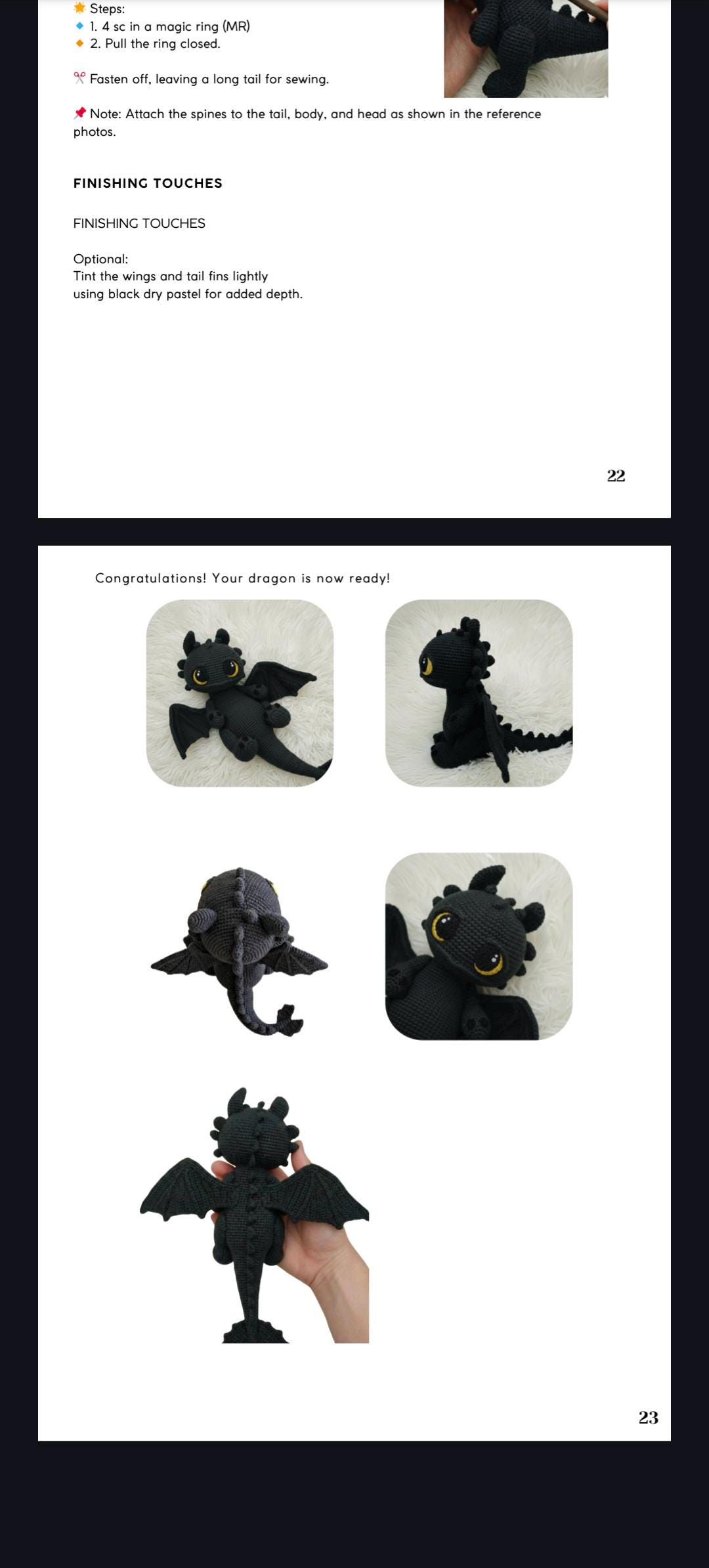 Poseable Dragon Crochet Pattern • Wire Armature Toy PDF (english ...