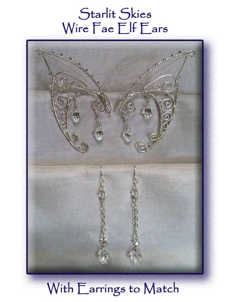 Elf Ears With Earrings to Match Crafted in Sterling Silver - Etsy