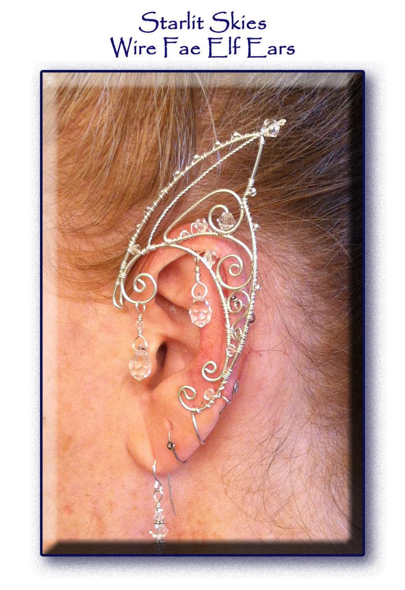 Elf Ears With Earrings to Match Crafted in Sterling Silver - Etsy