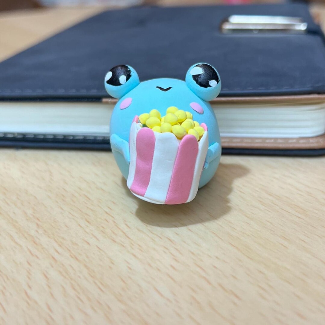 Clay Cute Popcorn Frog Miniature Decoration - Etsy