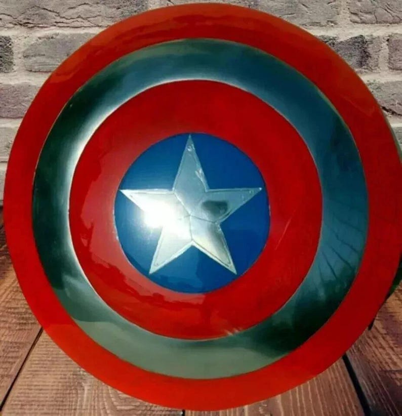 Medieval Captain America Shield Metal Prop, for LARP & Cosplay ...