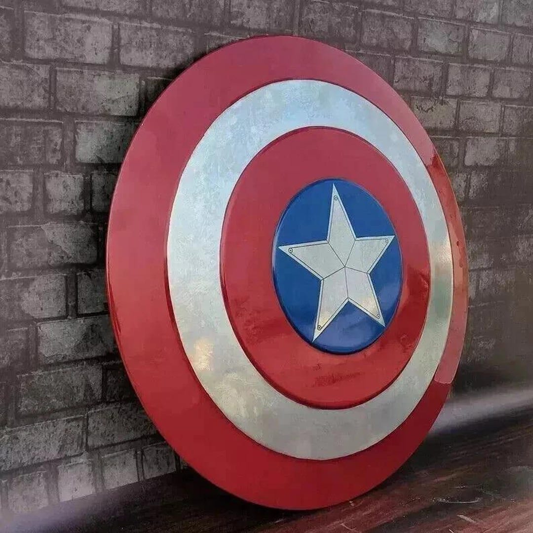 Medieval Captain America Shield Metal Prop, for LARP & Cosplay ...