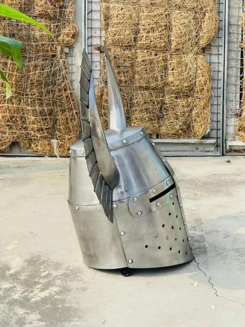Templar Helmet - Winged Crusader Replica for Costumes and Display ...