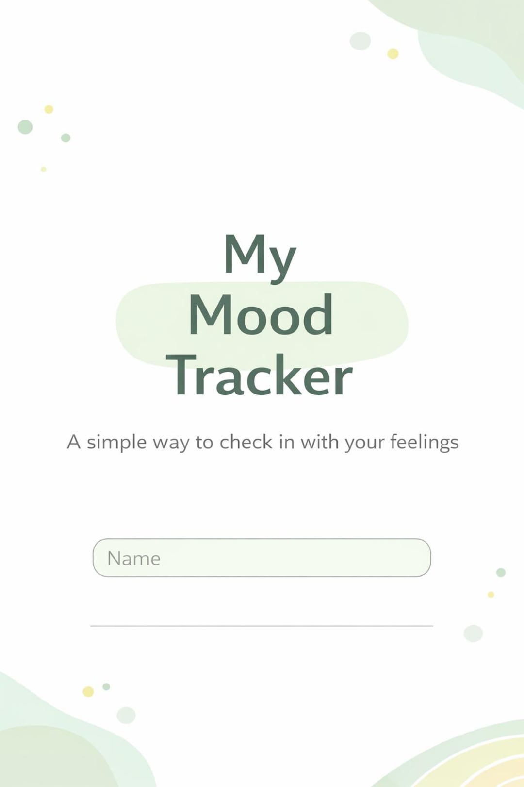 Teen Mood Tracker | Student Mental Health Journal | Printable Mood ...