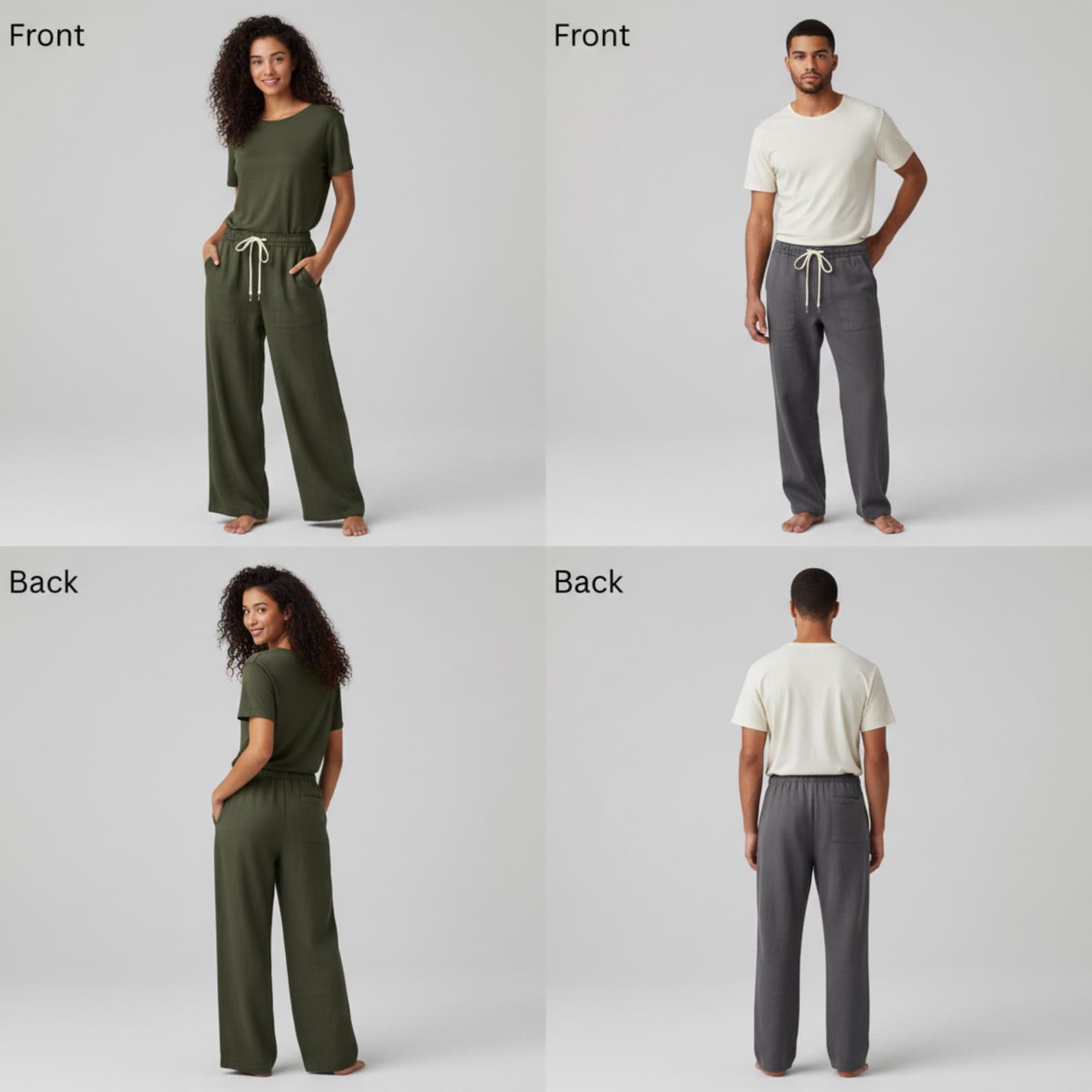 Elastic Wide Leg Pants Sewing Pattern PDF | Women’s Palazzo Trousers ...
