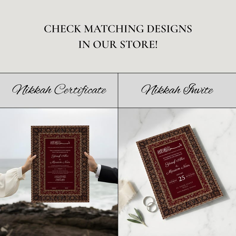 Ottoman Nikkah Reception Sign, Muslim Welcome to Wedding Customized ...