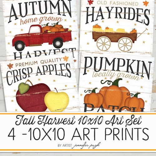 Fall Harvest Market Art Print Bundle by Jennifer Pugh - Etsy