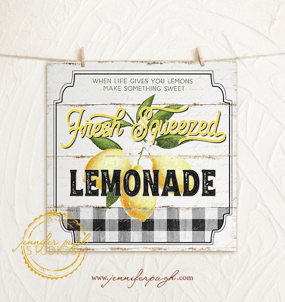 Fresh Squeezed Lemonade 12x12 Art Print By Jennifer Pugh | Etsy