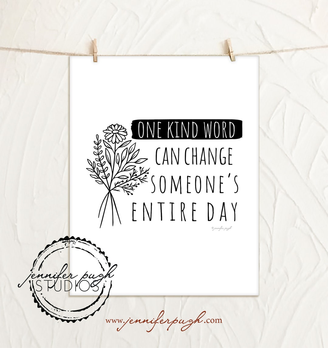One Kind Word - Art Print - by Jennifer Pugh - Etsy