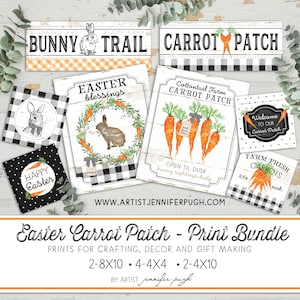 Easter Carrot Patch Art Print Set - by Jennifer Pugh - Etsy
