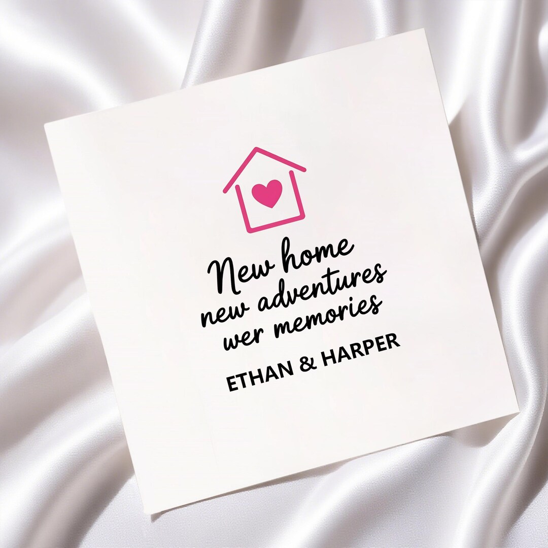 New Home Congratulations Card - Moving Home Card - Personalised New ...