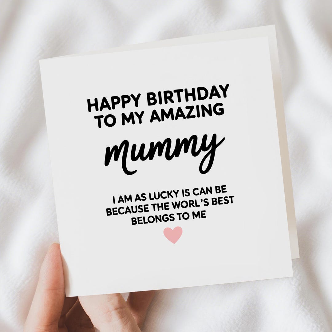 Birthday Card for Mummy - Happy Birthday Mummy - Mummy Birthday Card ...