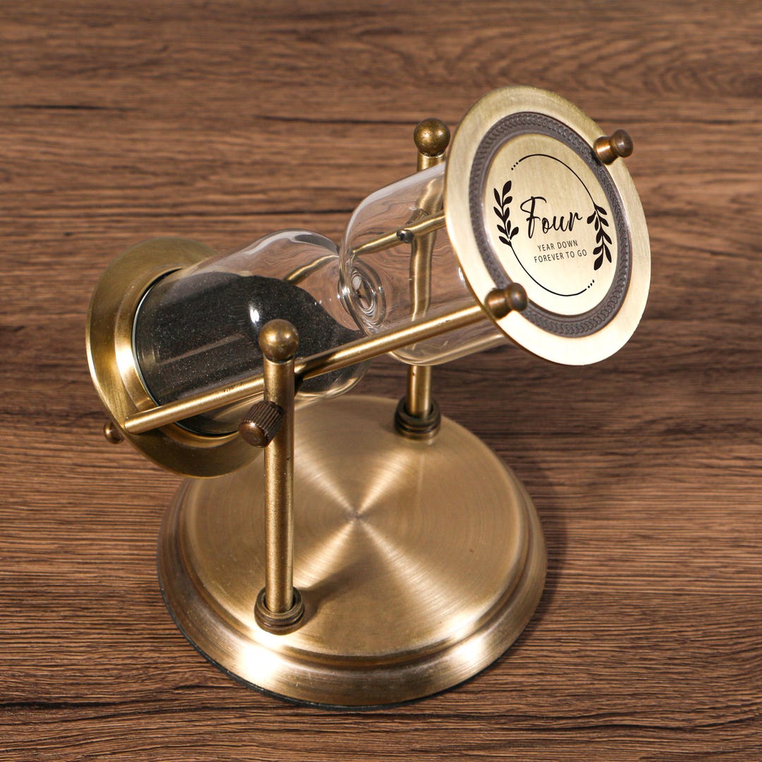 Custom Engraving Rotate Refillable Hourglass , Personalized Hourglass ...