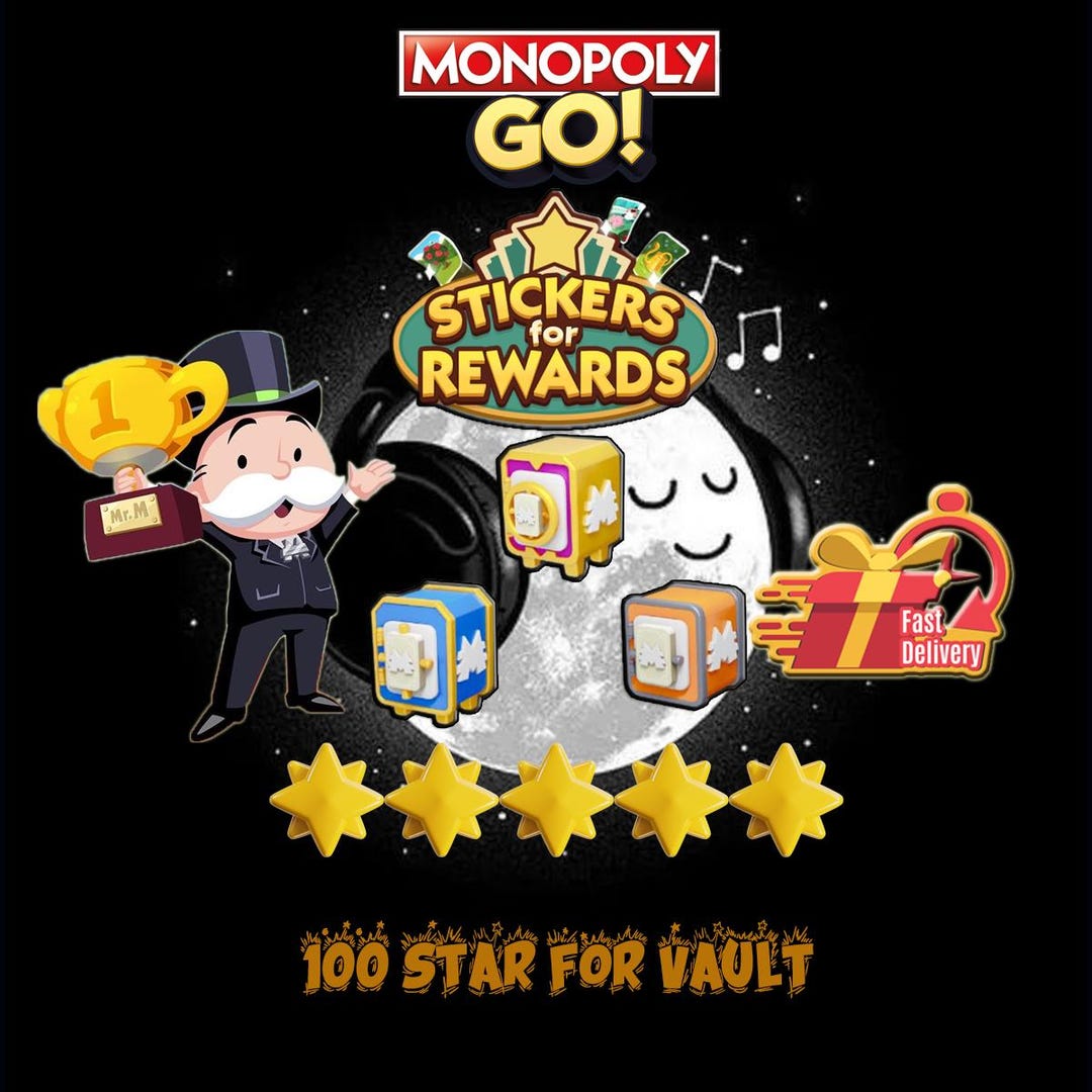 Monopoly Go Stars for Vault| Sticker Album | 100 Stars | Read ...